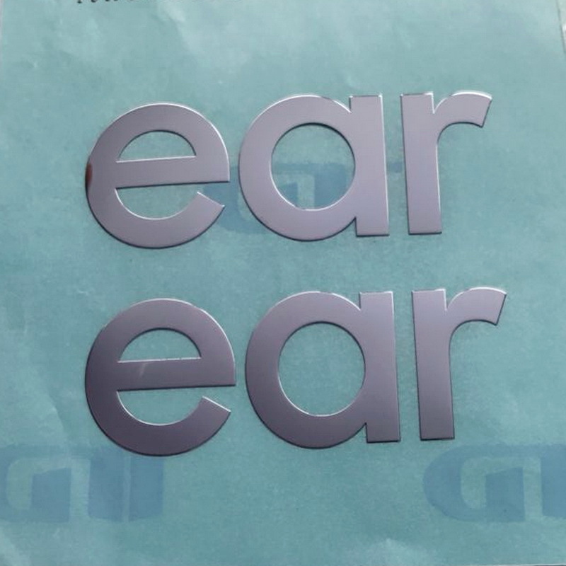 China Custom thin metal matte silver transfer nickel sticker ...