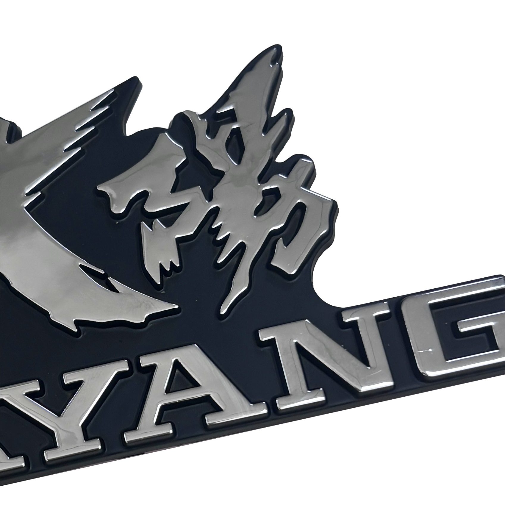 China Custom Chrome Badge Electroplating 3D Effect With Footposts ...