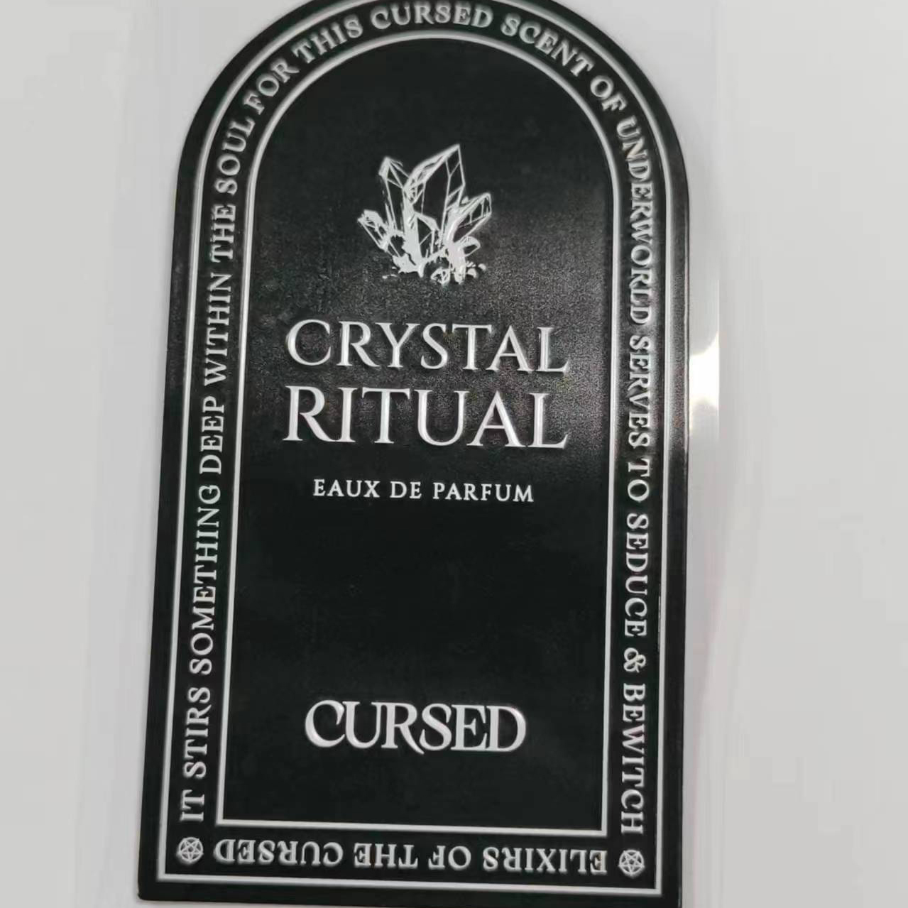 China Private Cosmetics Logo Embossing Metal Label Aluminium Relief ...