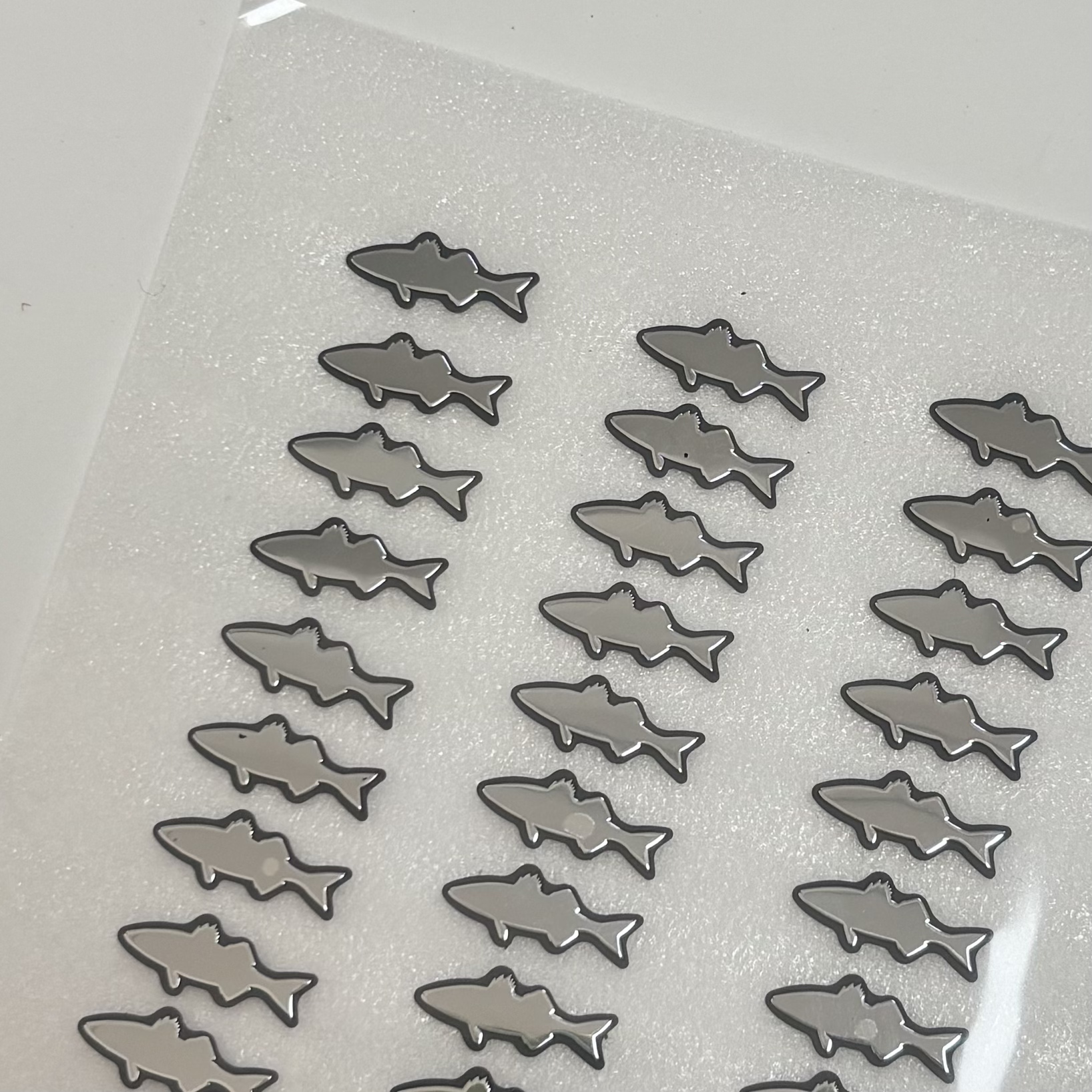 China Custom Punched Nickel Sticker Self-adhesive Decal Sticker ...